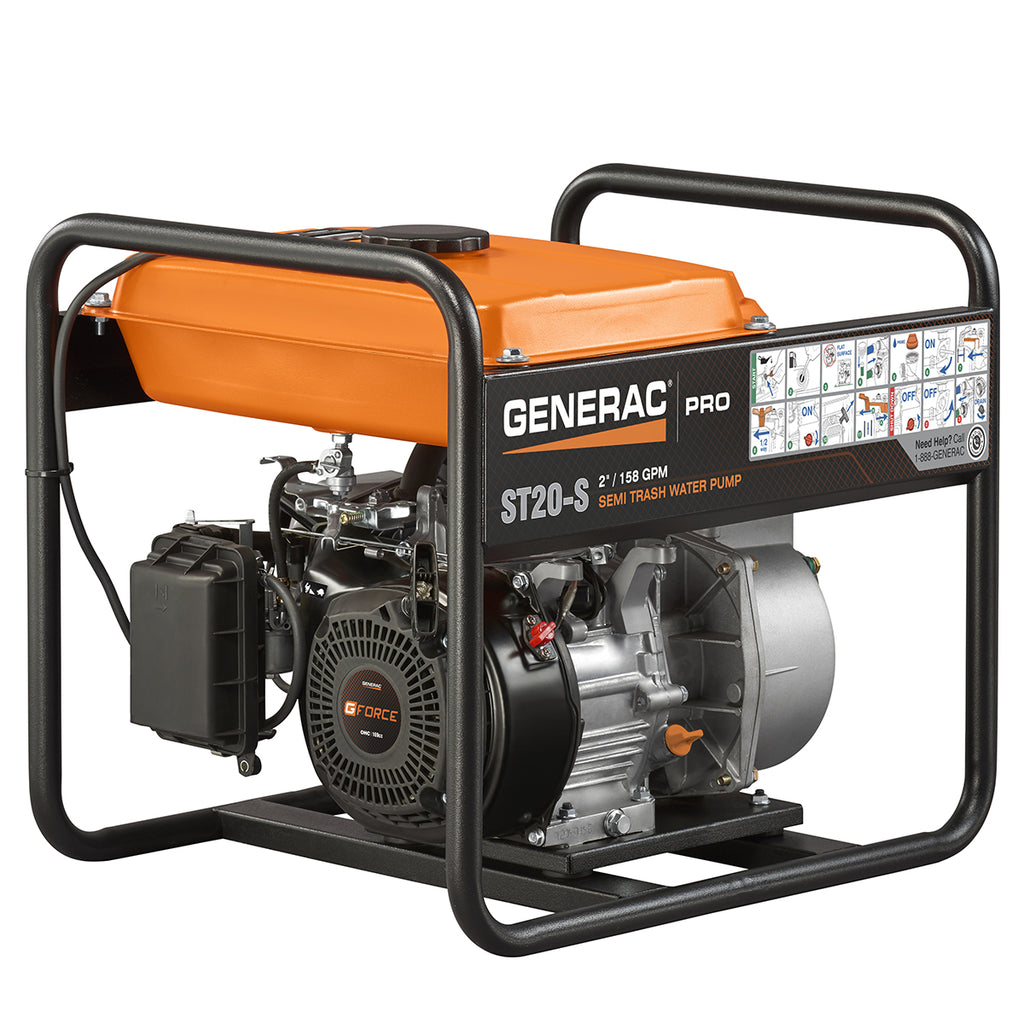 Generac 2'' Semi-Trash Water Pump with G-Force | Your Grow Depot