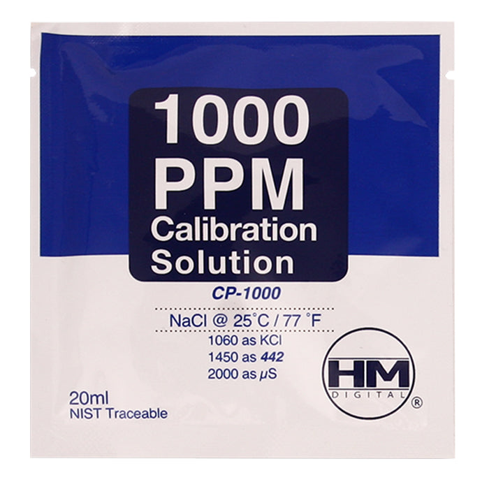 HM Digital TDS 1000 ppm calibration solution - 20 packets of 20 ml ...